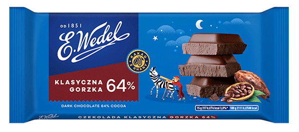 E. Wedel Classic Bitter Chocolate 64% 90g