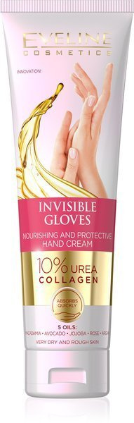 Eveline Invisible Gloves Nutritious and Protective Hand Cream with Urea ...