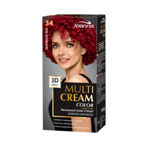 Joanna Multi Cream Permanent Intensive Hair Color Dye Care 34 Intensive ...