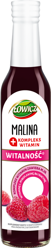 Łowicz Vitamin Complex Vitality Raspberry Syrup with Vitamin A D C ...