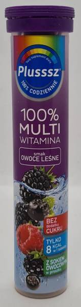 Plusssz 100% Multivitamin Effervescent Tablets Forest Fruits 20pcs ...