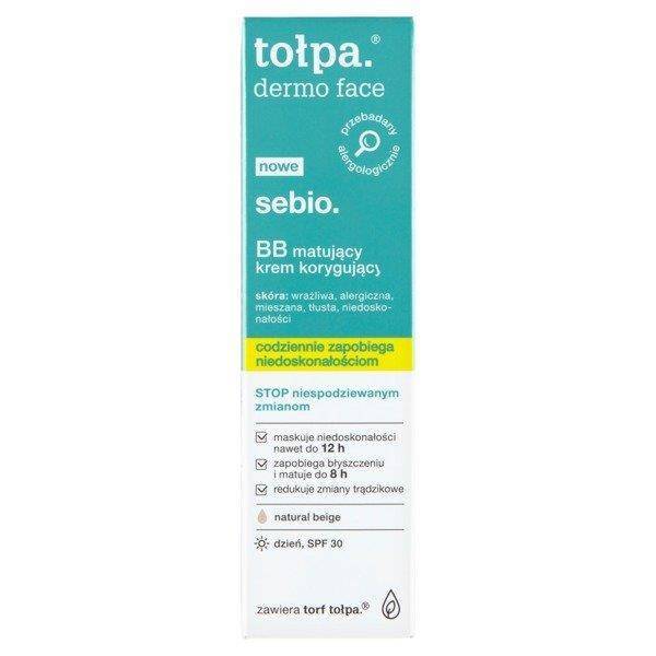 Tołpa Dermo Face Sebio Matte BB Correction Cream for All Type Skin 40ml ...